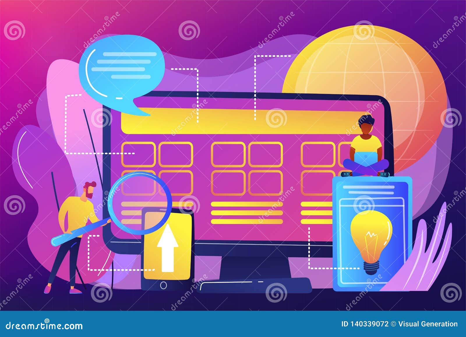 Core System Development Concept Vector Illustration. Stock Vector ...