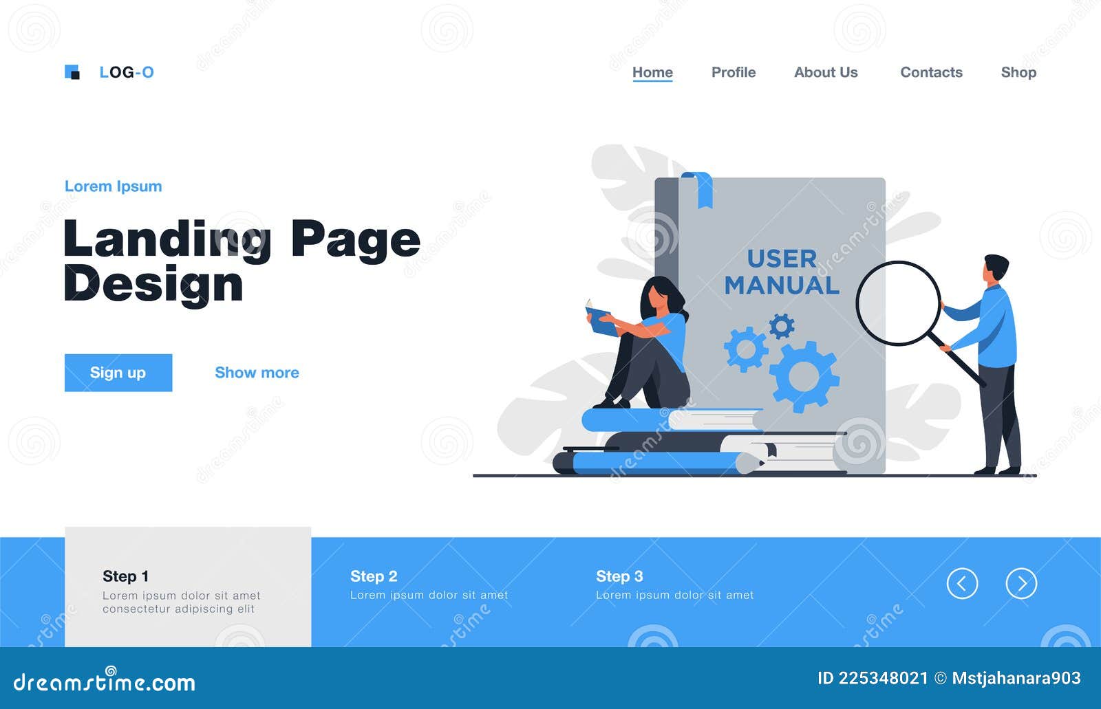 Tiny People with Guide Instructions or Handbooks Stock Vector ...