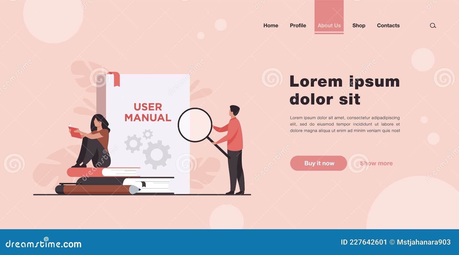 Tiny People with Guide Instructions or Handbooks Stock Vector ...