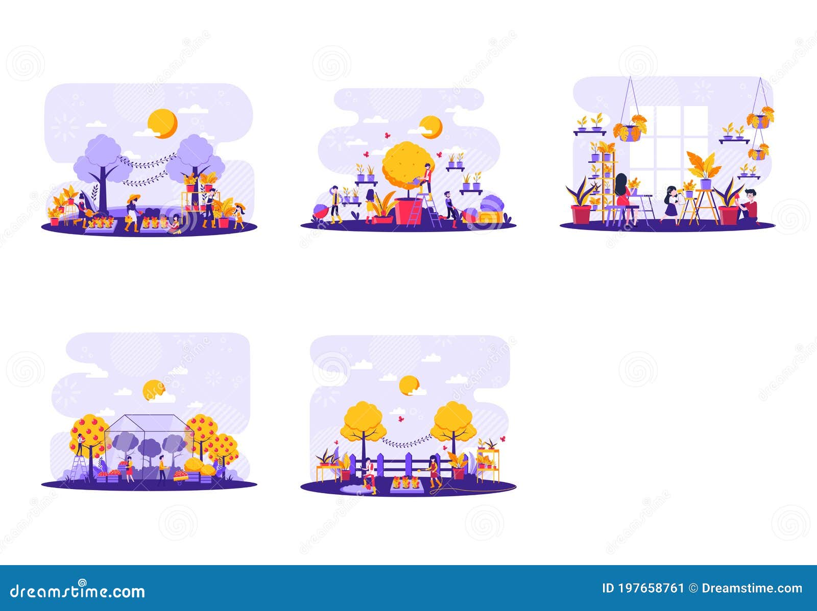 Tiny People Illustration Concept with Plantation Theme and How To Care ...
