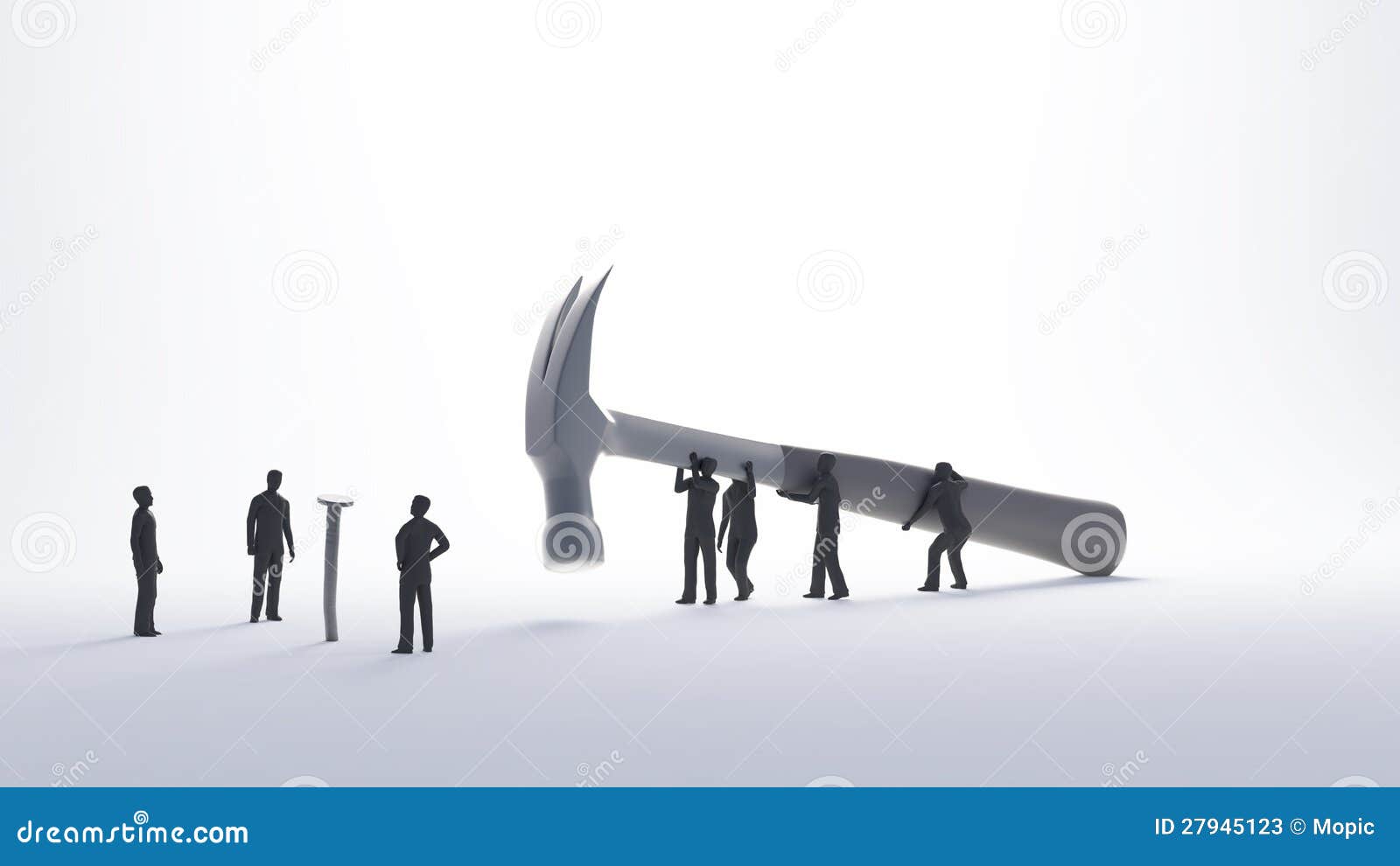 Tiny People Problem Solving Concept Stock Illustration - Illustration ...