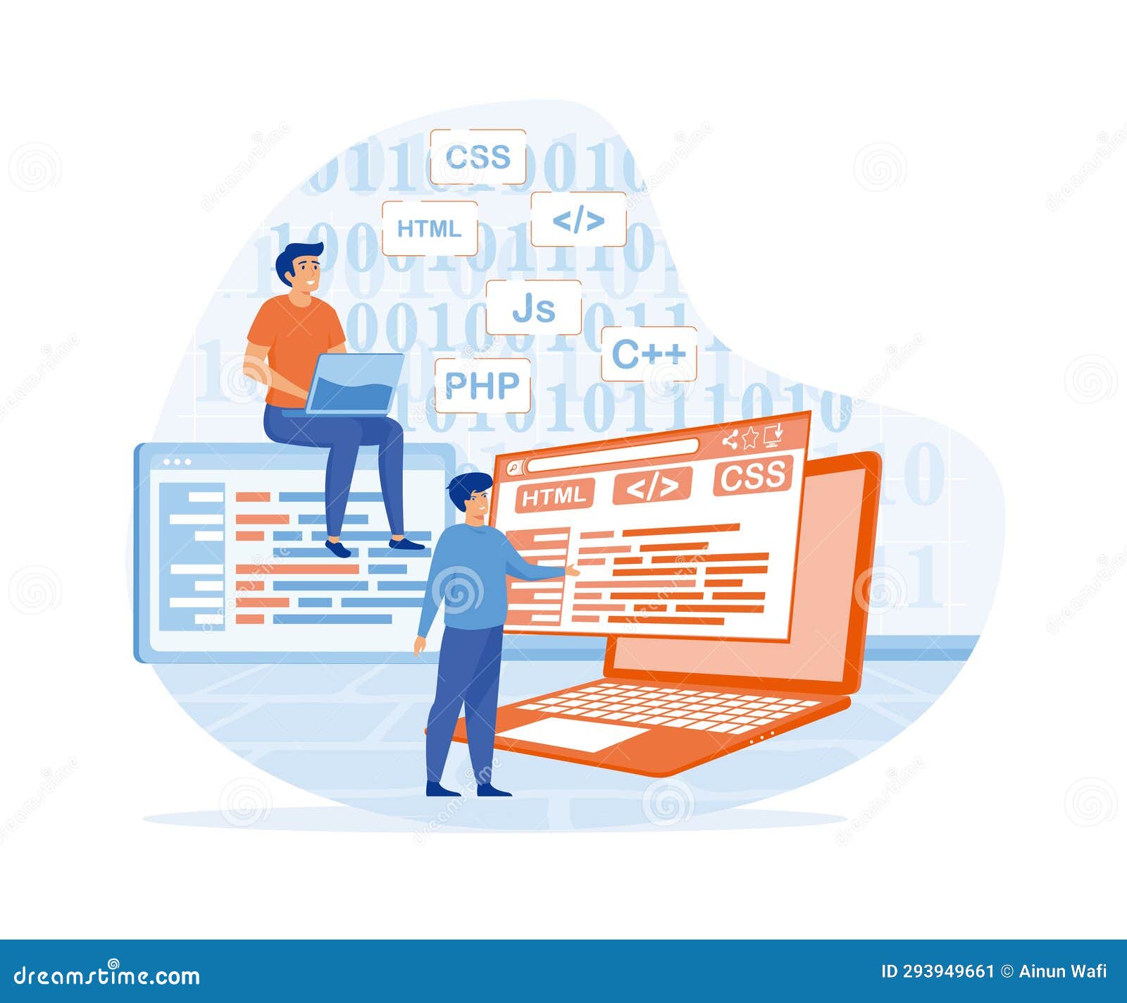 Developer Create Application. Mobile App Development. Flat Cartoon ... Developer Create Application. Mobile App Development. Flat Cartoon ...