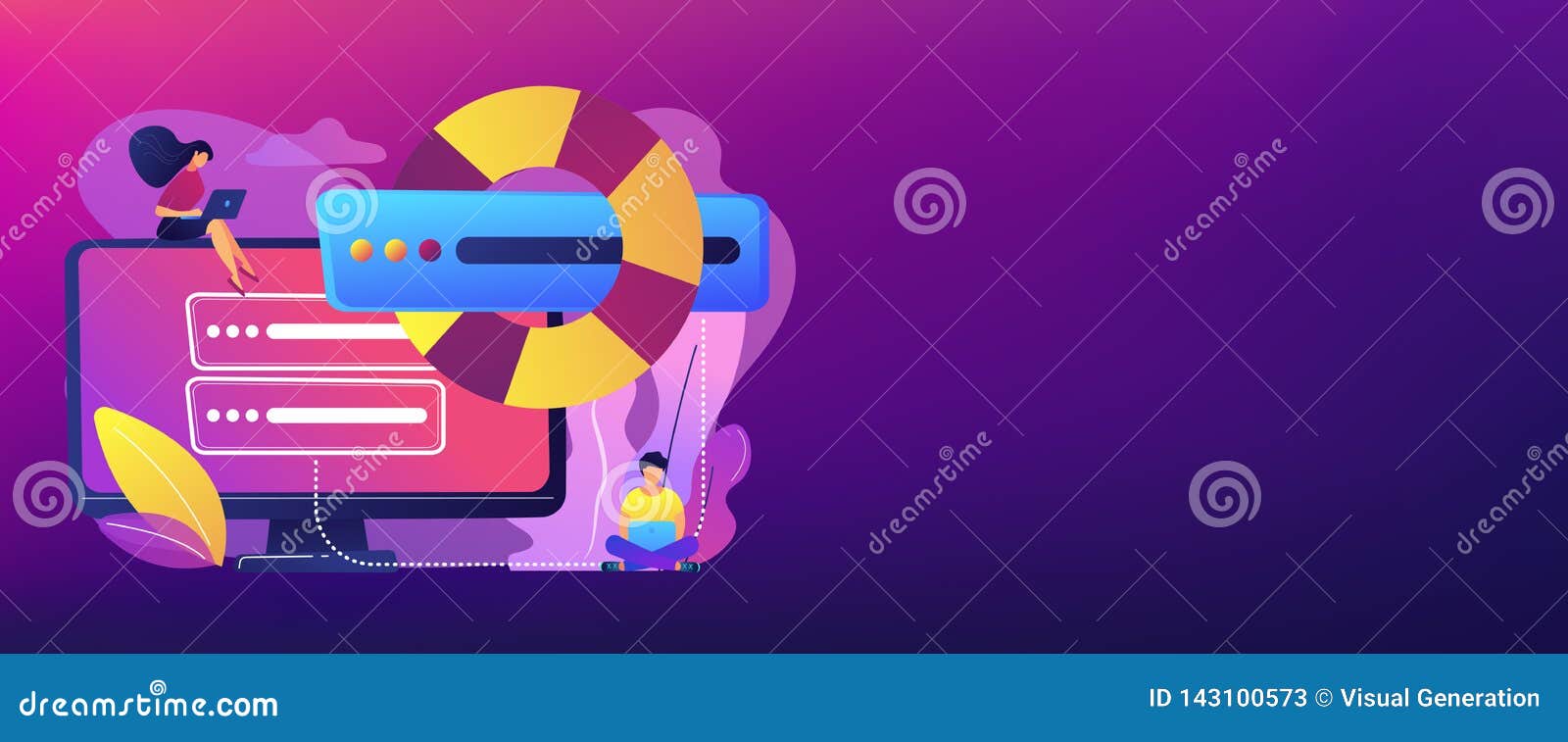 Backup Server Concept Banner Header. Stock Vector - Illustration of ...