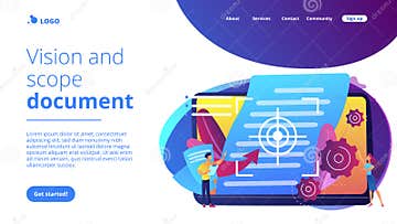 Vision and Scope Document Concept Landing Page. Stock Vector ...