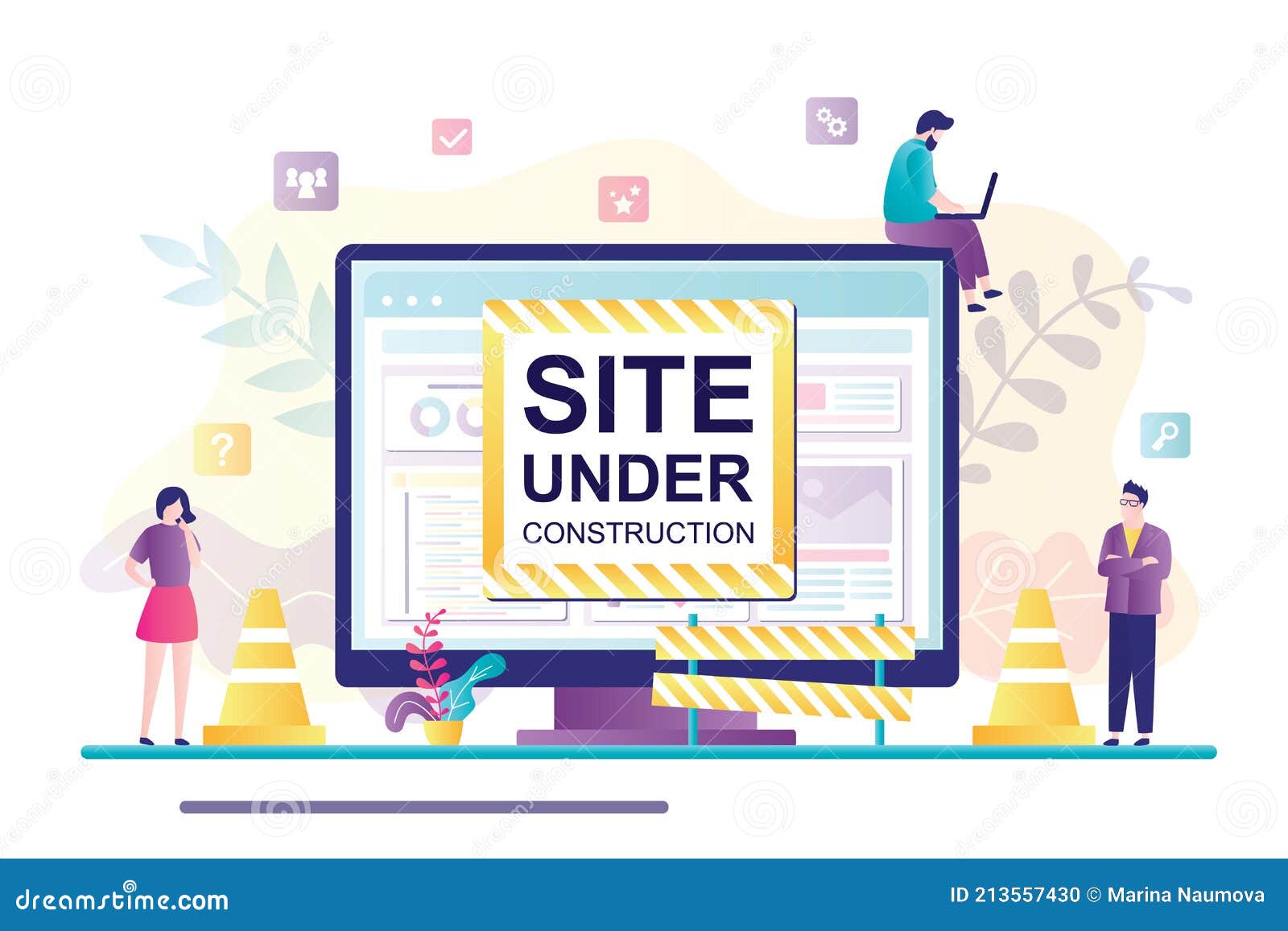 Computer Under Construction Stock Illustrations – 3,119 Computer Under ...