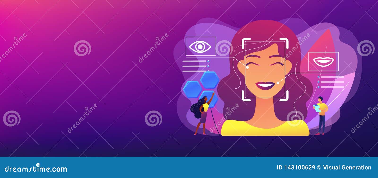 Emotion Detection Concept Banner Header. Stock Vector - Illustration of ...