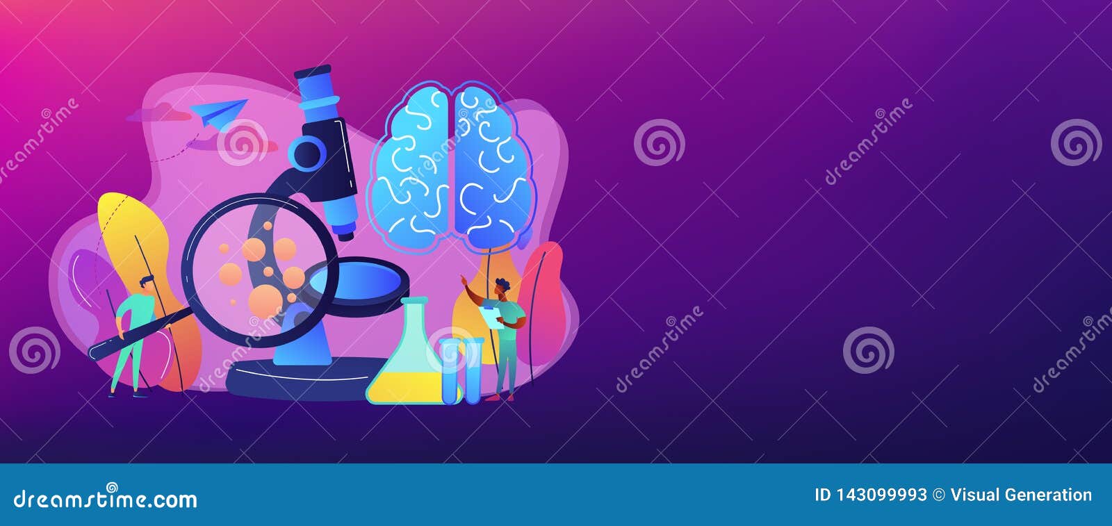 Microbiological Technology Concept Banner Header. Stock Vector ...