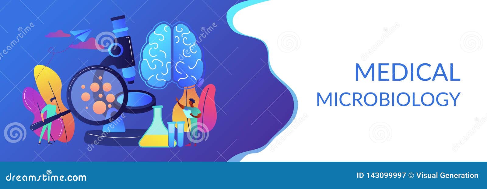 Microbiological Technology Concept Banner Header. Stock Vector ...