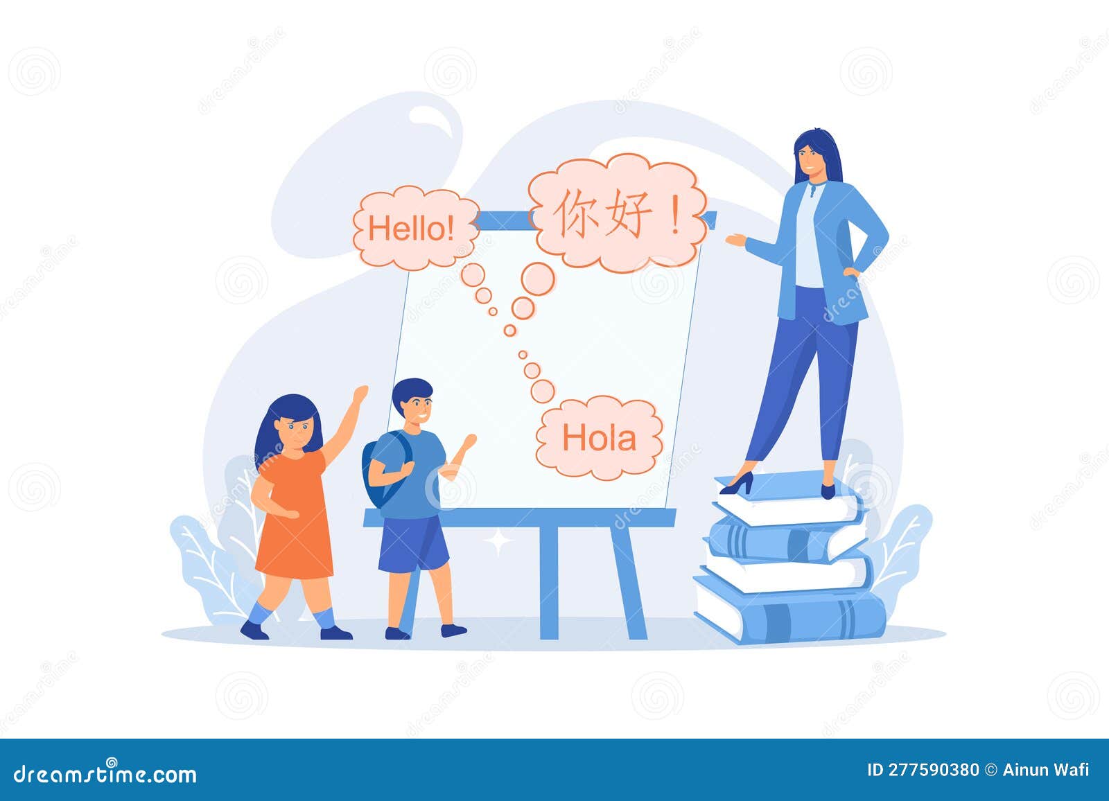 Tiny People, Teacher and Kids in Camp Learning English and Chinese ...