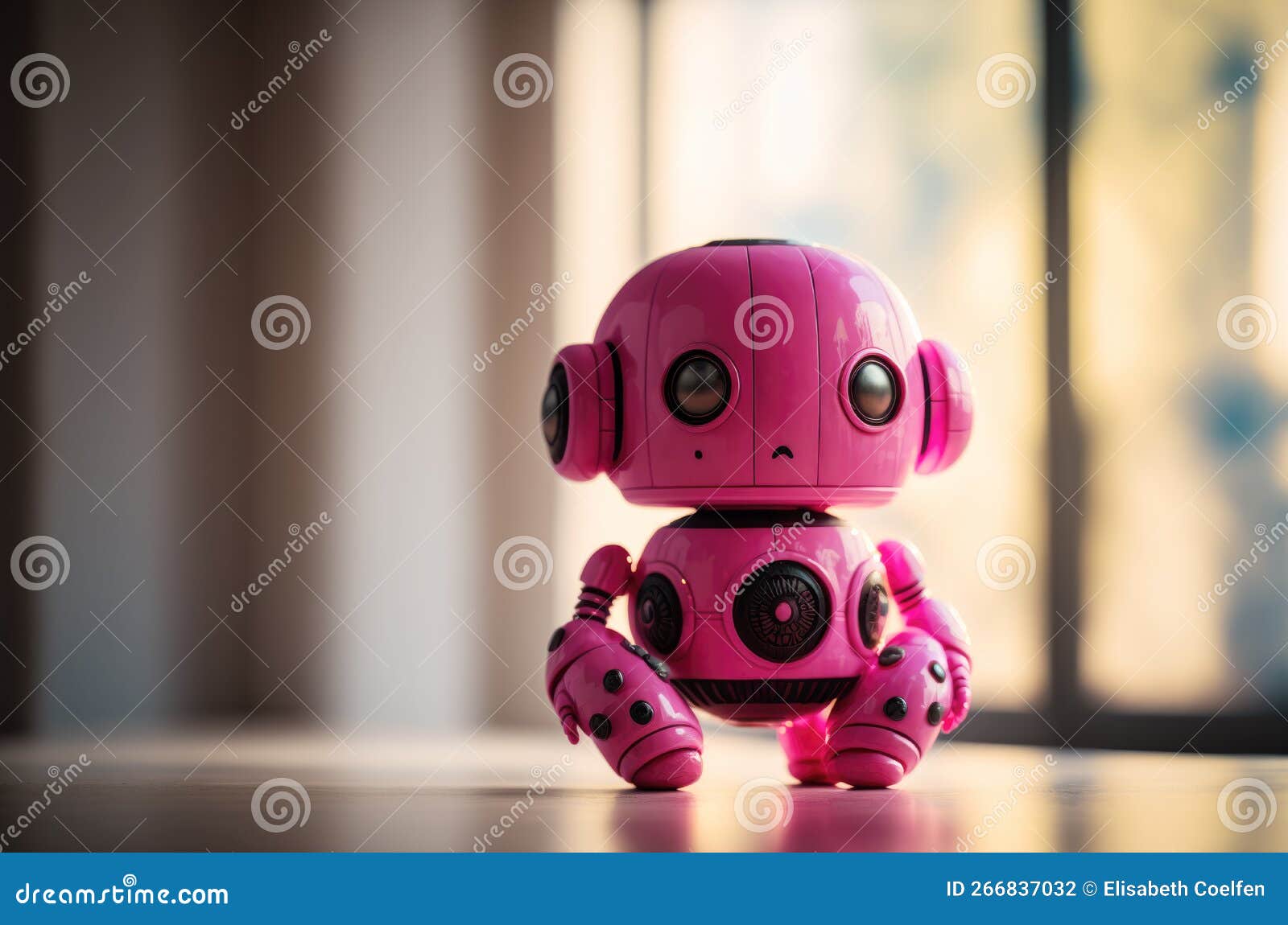 Tiny pink robot stock illustration. Illustration of robotics - 266837032