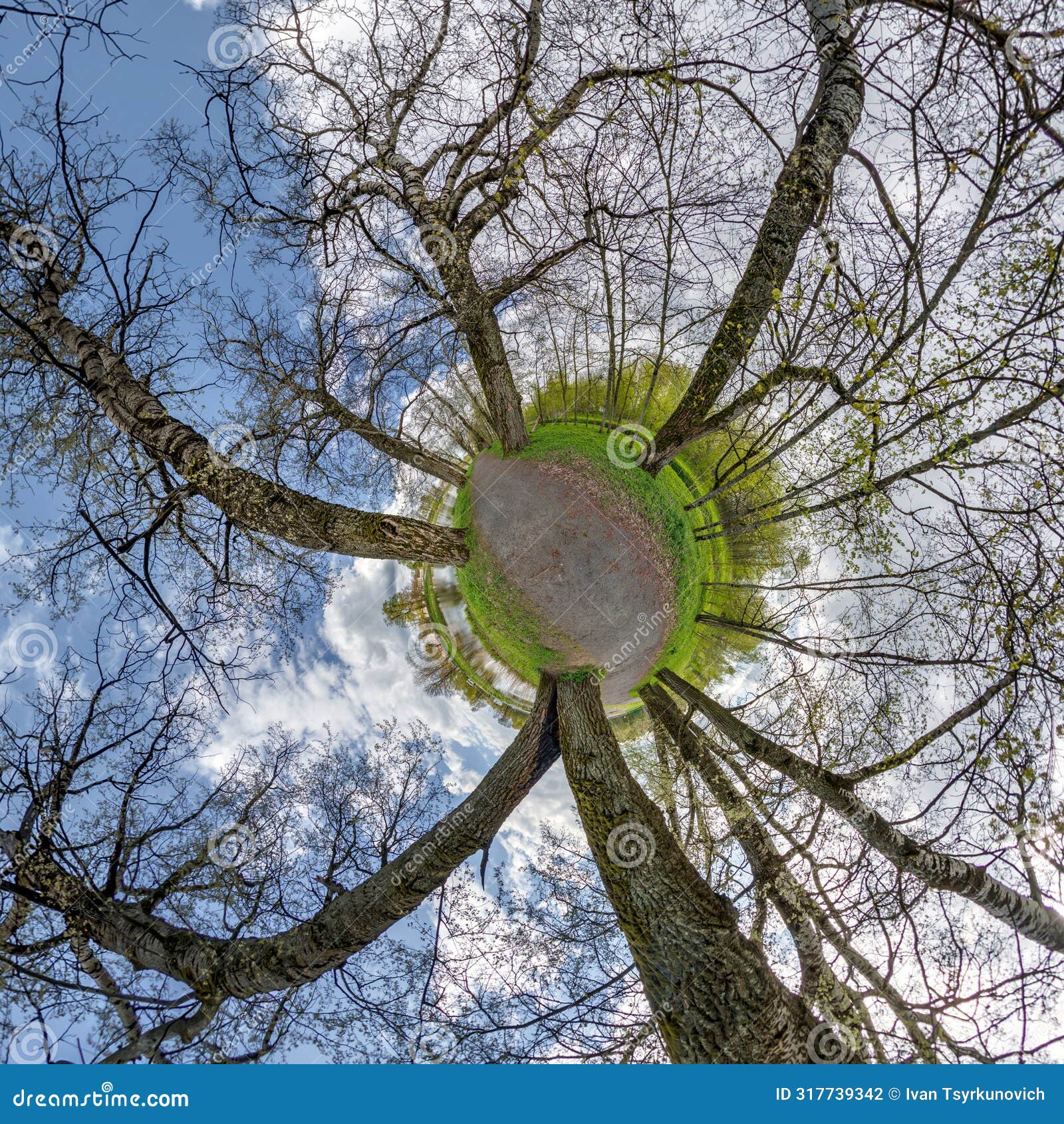 Tiny Planet Transformation of Spherical Panorama 360 Degrees. Spherical ...