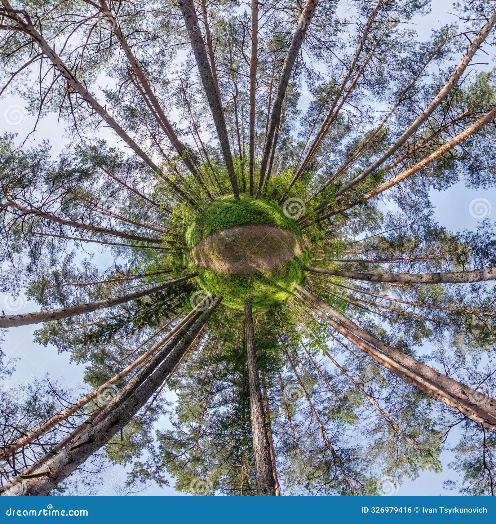 Tiny Planet Transformation of Spherical Panorama 360 Degrees. Spherical ...