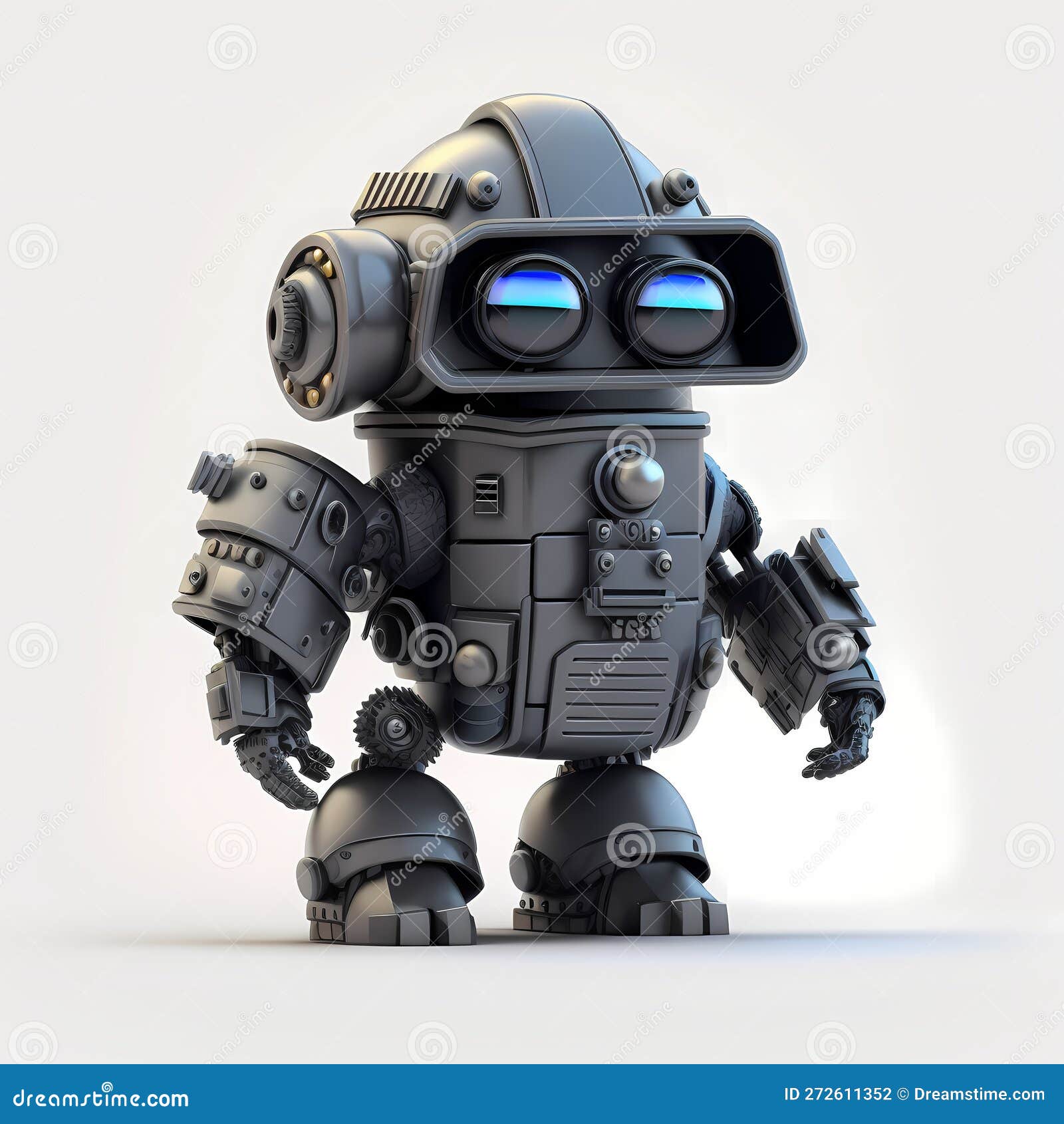 Tiny Police Character Robot. Generative AI Stock Illustration ...