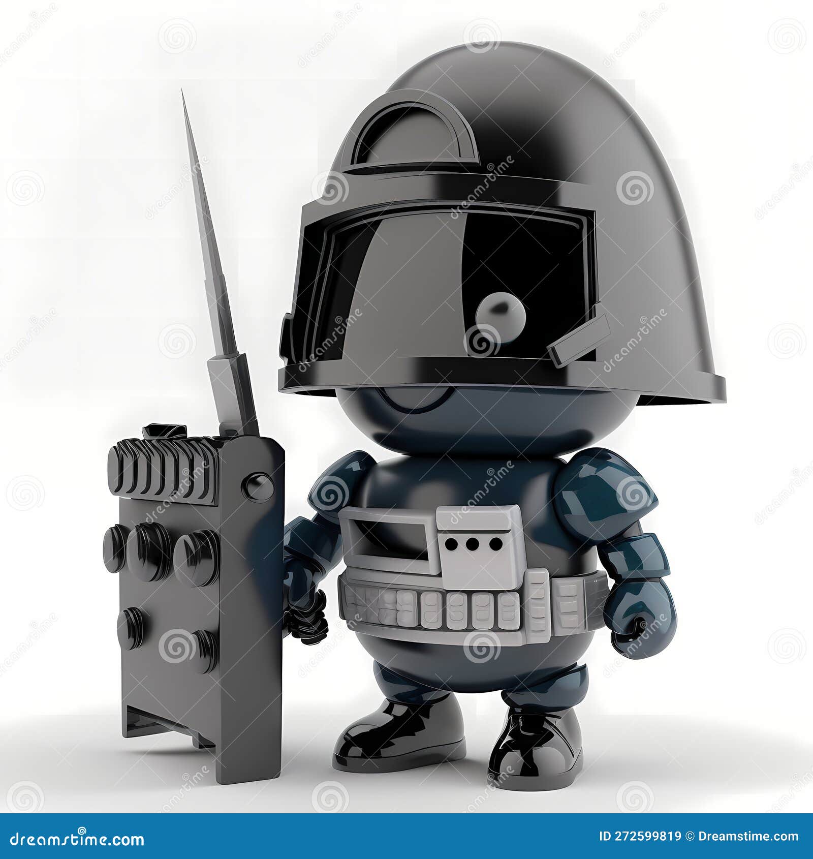 Tiny Police Man with Weapon. Generative AI Stock Image - Image of ...