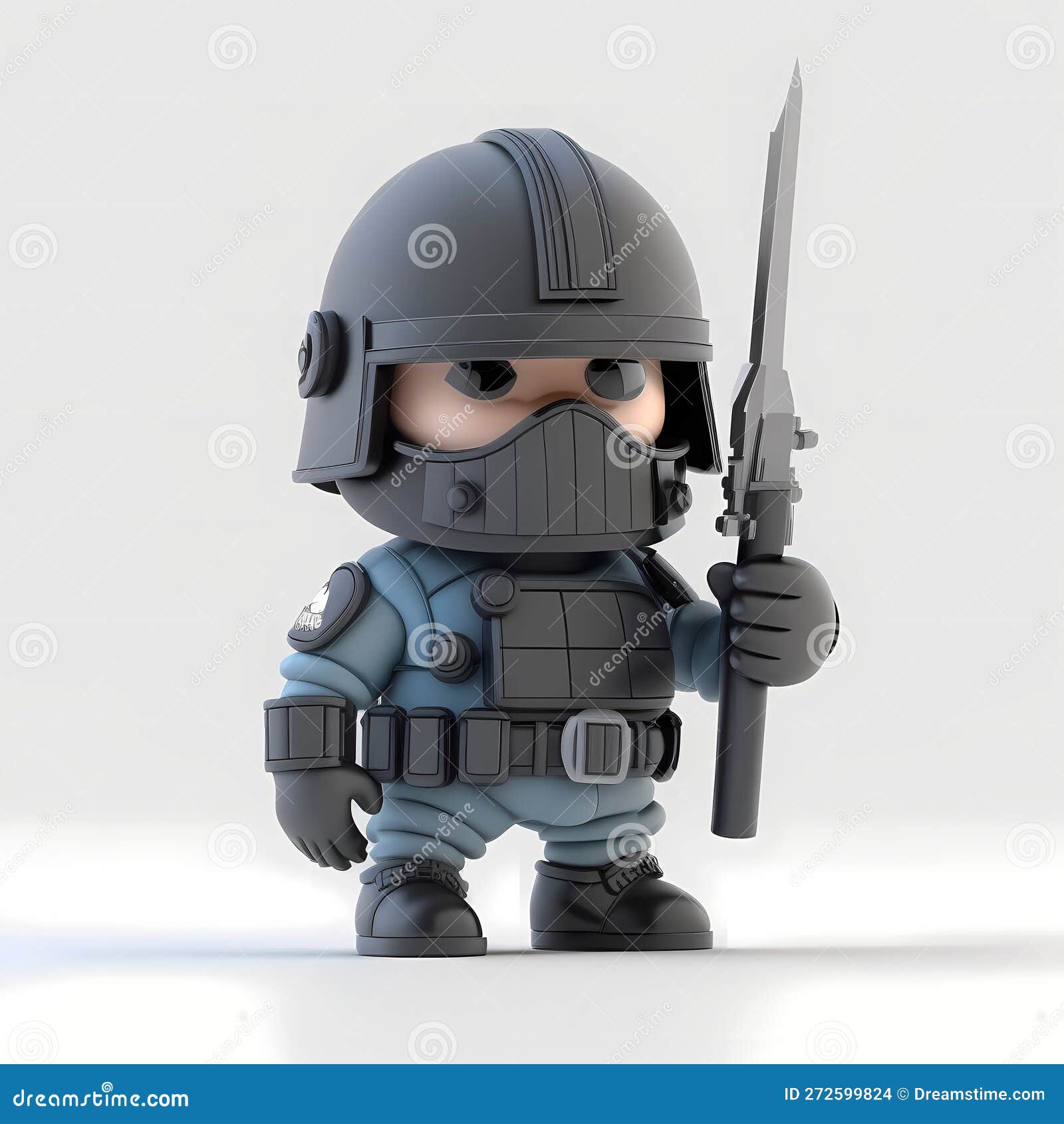 Tiny Police Man with Weapon. Generative AI Stock Photo - Image of tiny ...