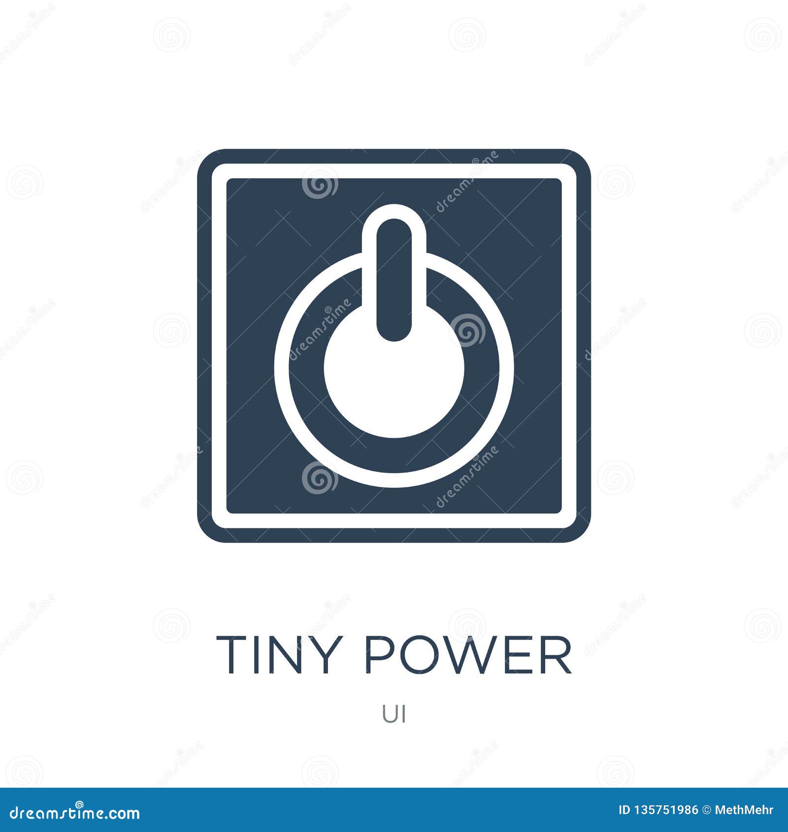 Tiny Power Icon in Trendy Design Style. Tiny Power Icon Isolated on ...