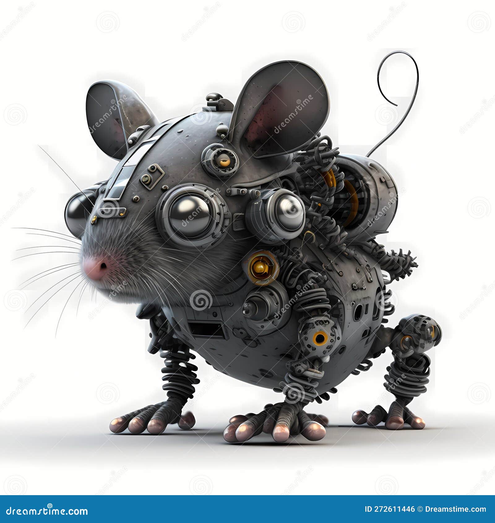 Tiny Rat Robot. Generative AI Stock Illustration - Illustration of ...