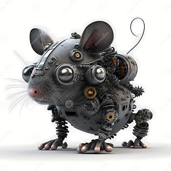 Tiny Rat Robot. Generative AI Stock Illustration - Illustration of ...