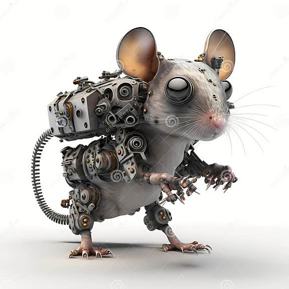 Tiny Rat Robot. Generative AI Stock Illustration - Illustration of tiny ...