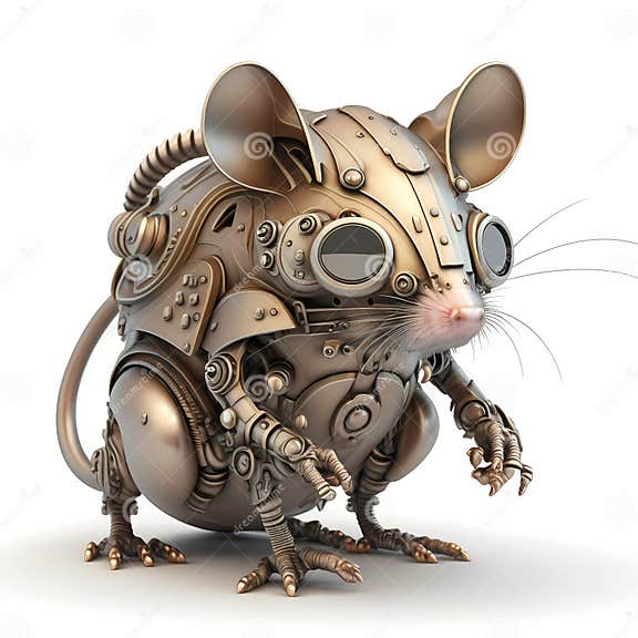 Tiny Rat Robot. Generative AI Stock Illustration - Illustration of ...