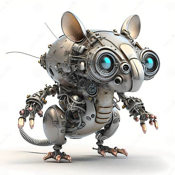 Tiny Rat Robot. Generative AI Stock Illustration - Illustration of ...