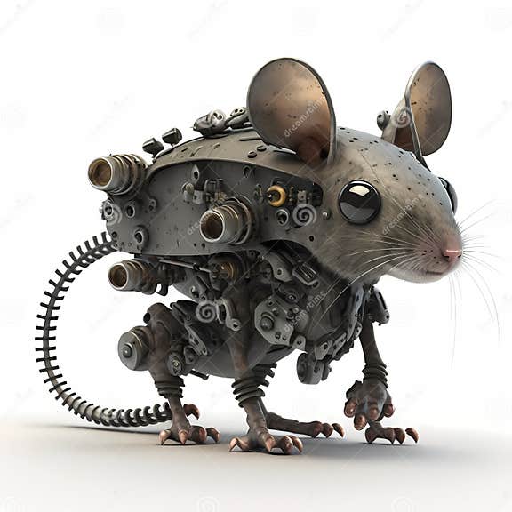 Tiny Rat Robot. Generative AI Stock Illustration - Illustration of mice ...