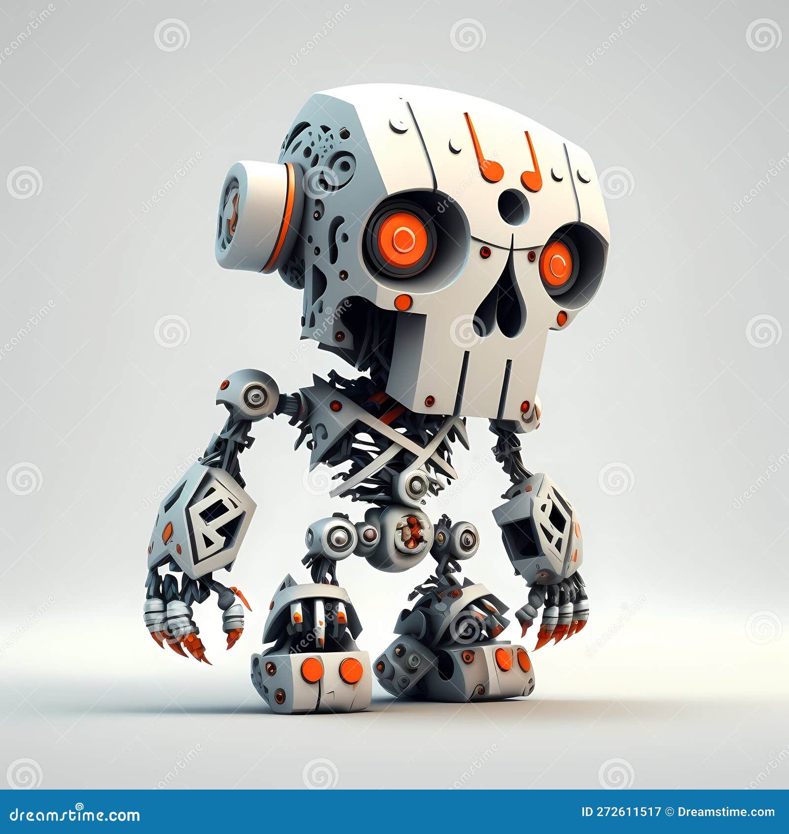 Tiny Rebel Character Robot. Generative AI Stock Illustration ...