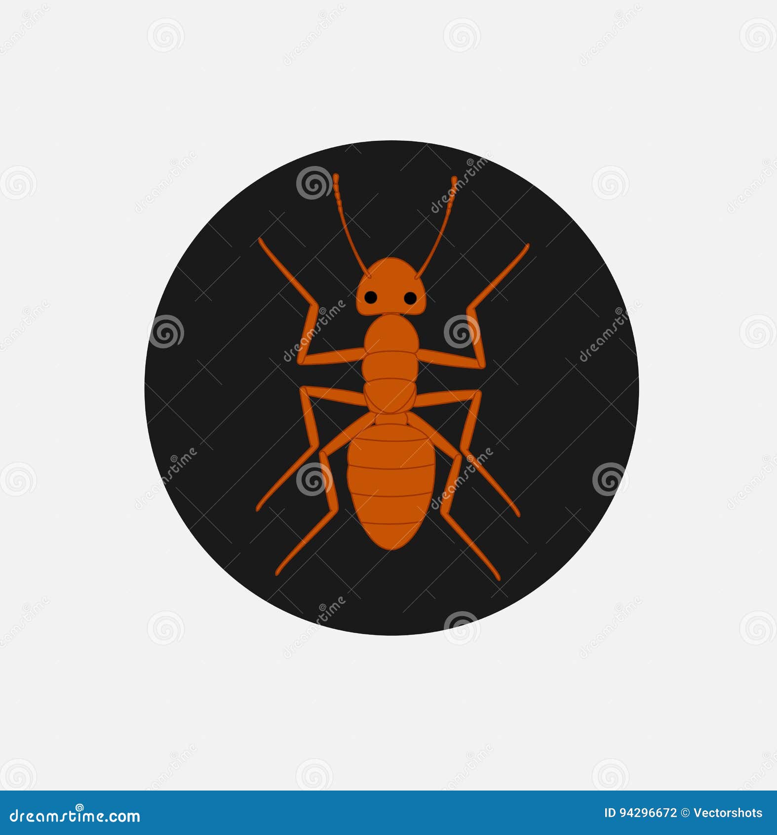 Tiny Red Ant stock vector. Illustration of crawly, insect - 94296672