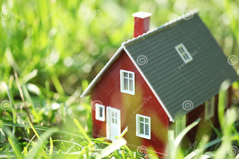 Tiny red house stock image. Image of natural, scenic - 33566297