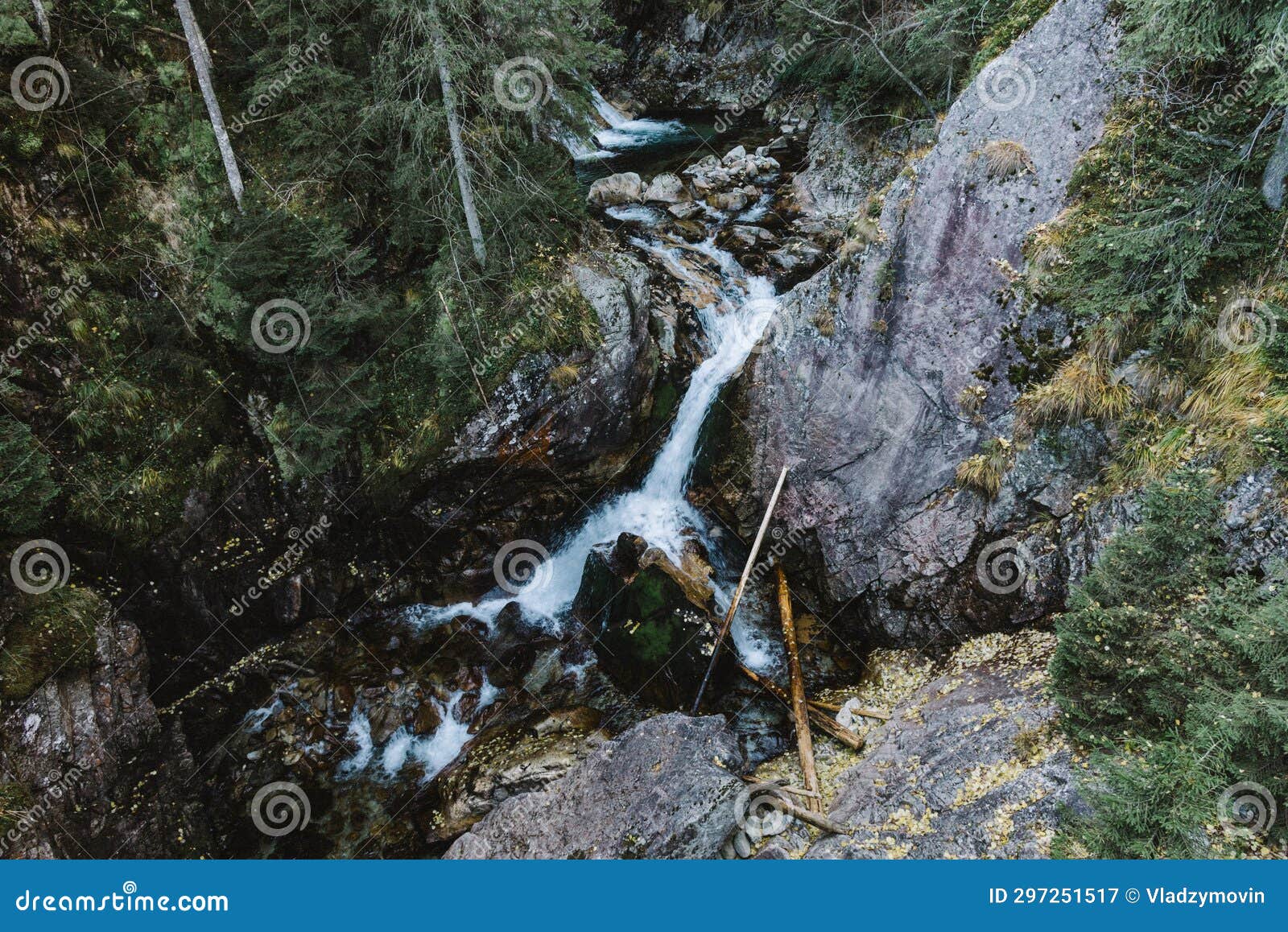 Tiny River between the Rocks in the Forest Stock Image - Image of ...