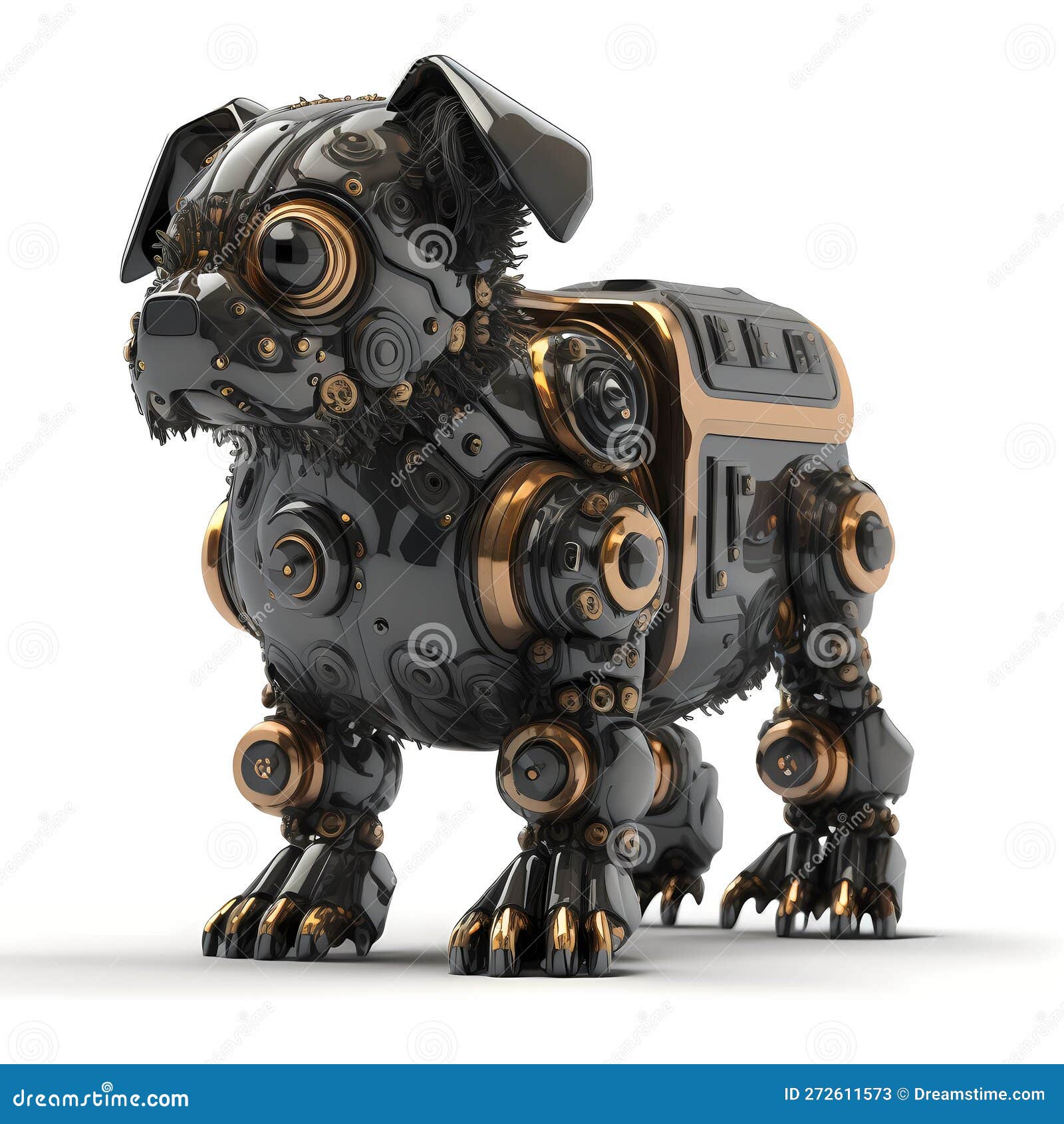 Tiny Robot Dog. Generative AI Stock Illustration - Illustration of ...