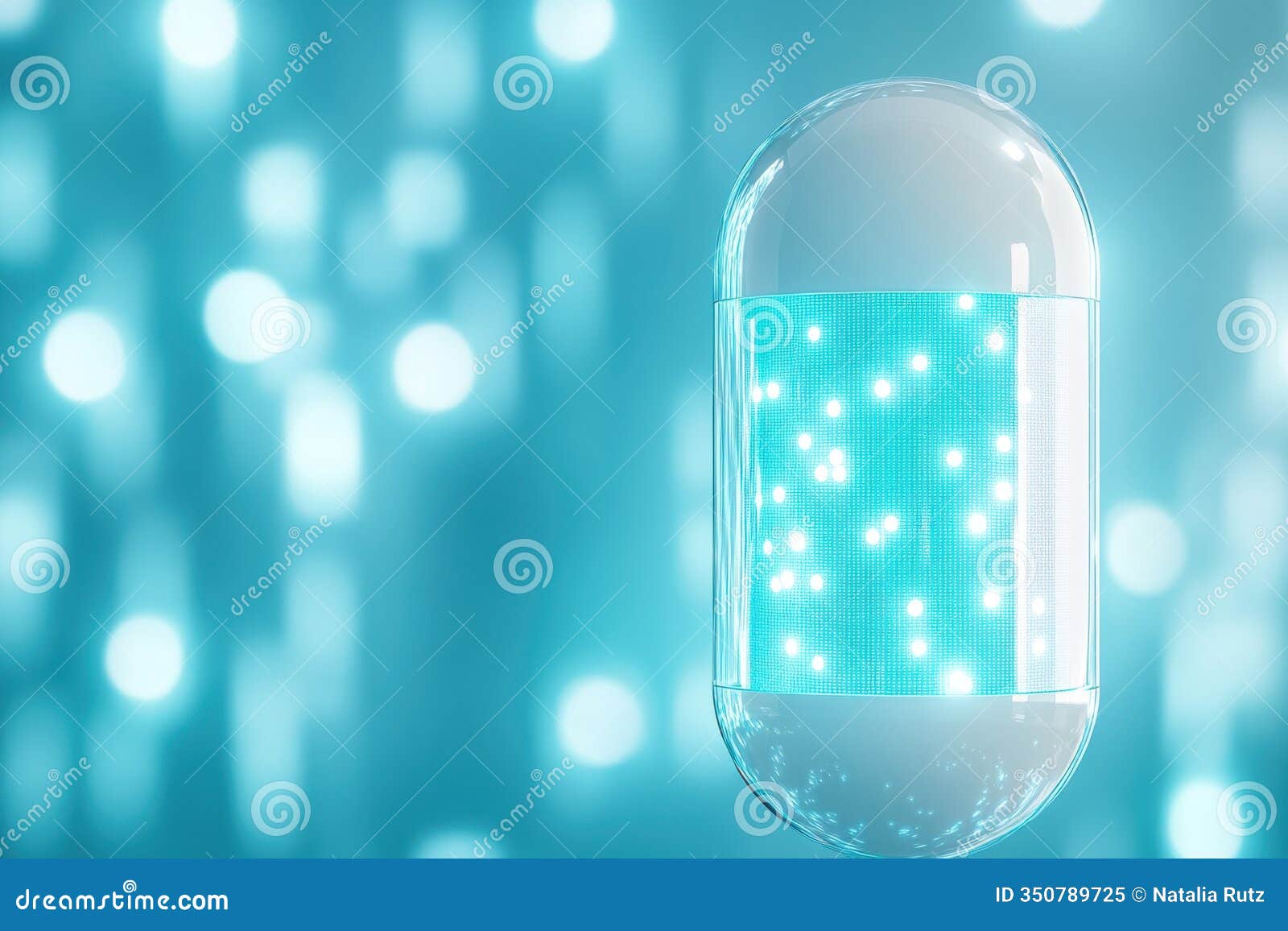 Tiny Robotic Capsule with Glowing Lights Navigating through the Human ...