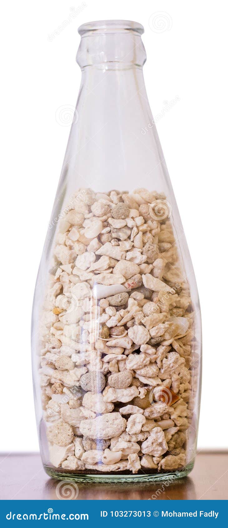 Tiny Rocks Inside Glass Bottle Stock Image - Image of marine ...