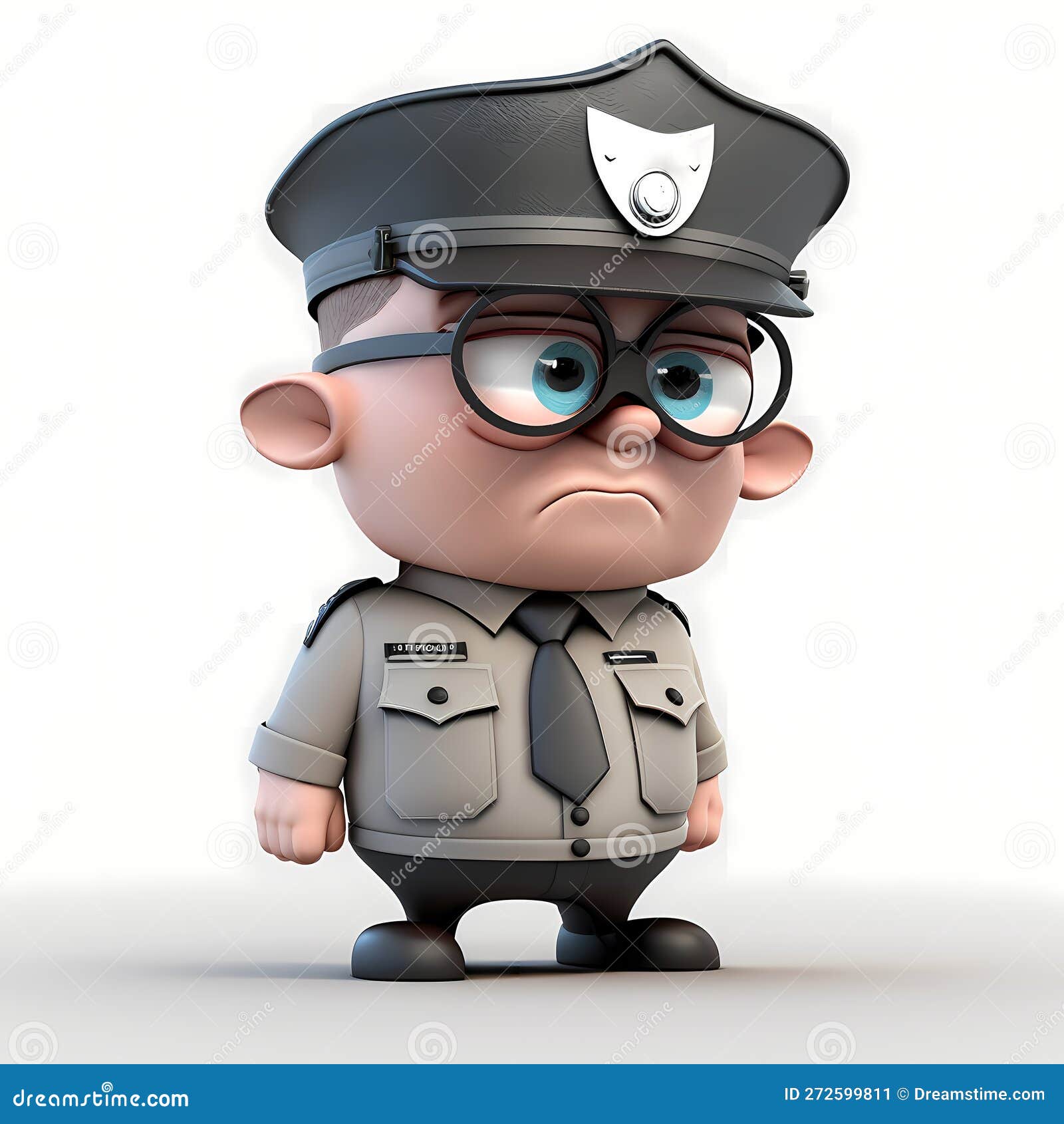 Tiny Security Guard. Generative AI Stock Illustration - Illustration of ...