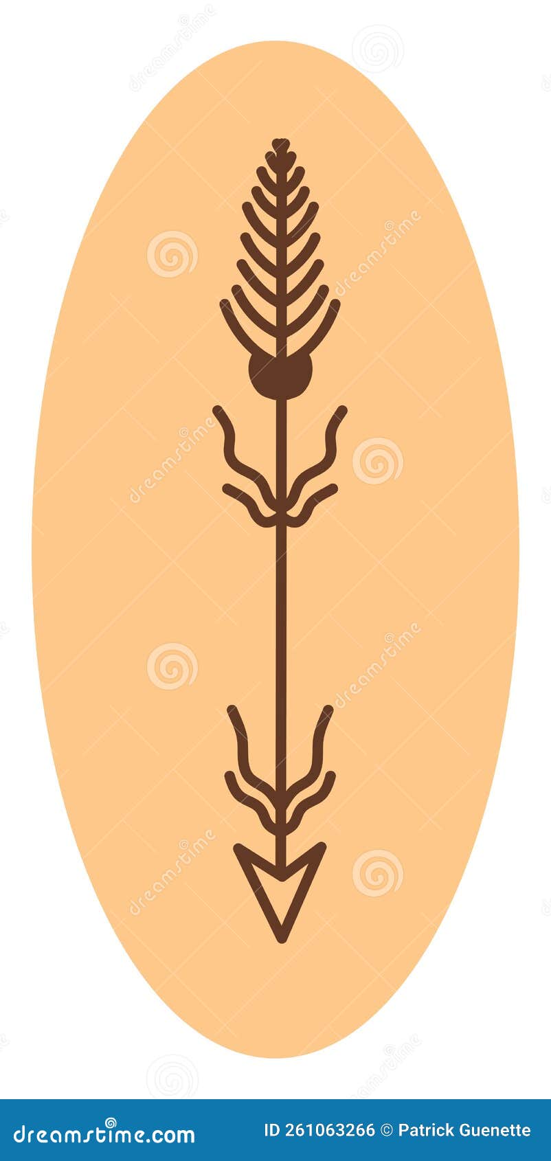 Tiny sharp arrow, icon stock vector. Illustration of sketch - 261063266
