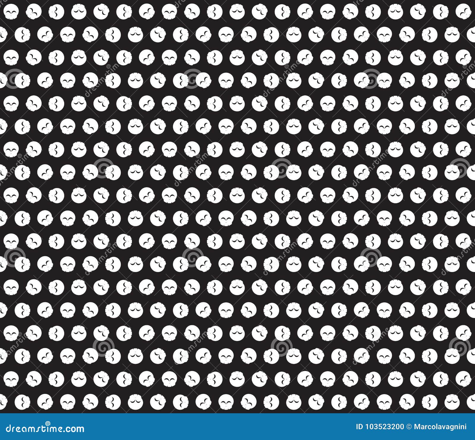 TINY SKULL TEXTURE WHITE on BLACK MADE from a ROUND SHAPE Stock ...