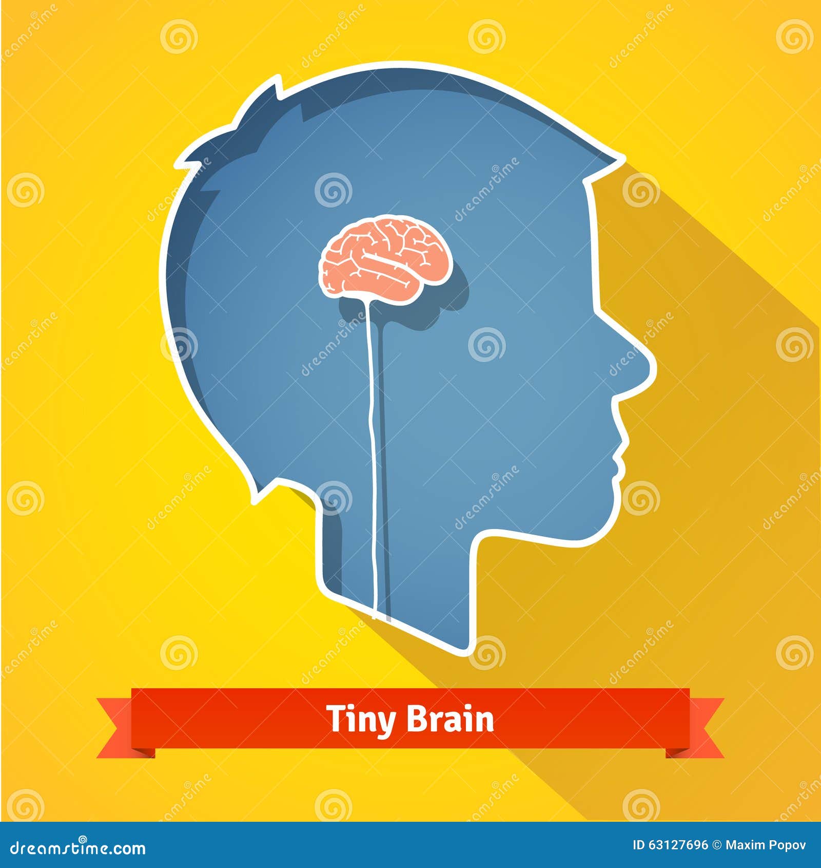 Tiny Small Underdeveloped or Dried Up Brain Stock Vector - Illustration ...