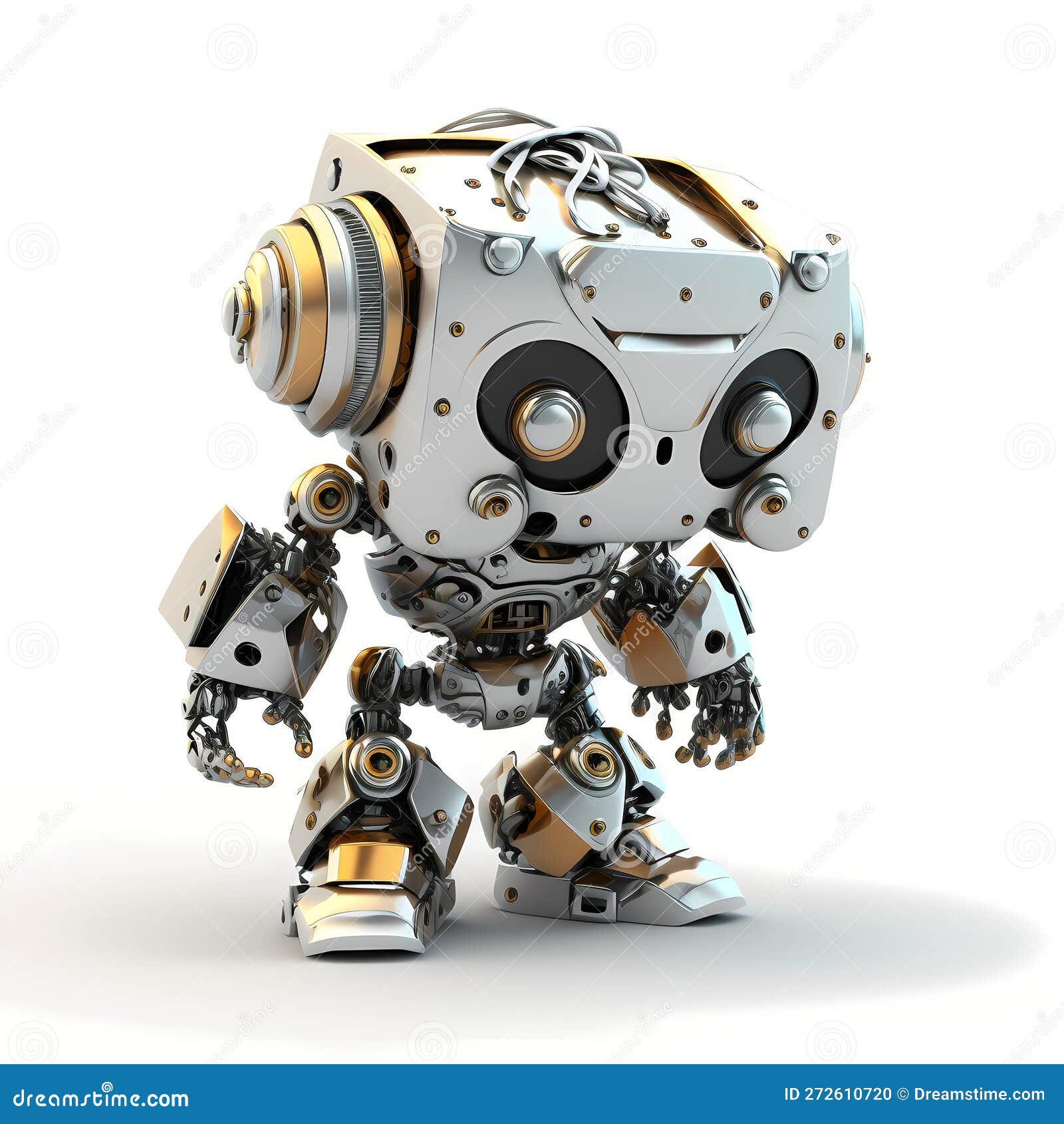 Tiny Smart AI Character. Generative AI Stock Illustration ...