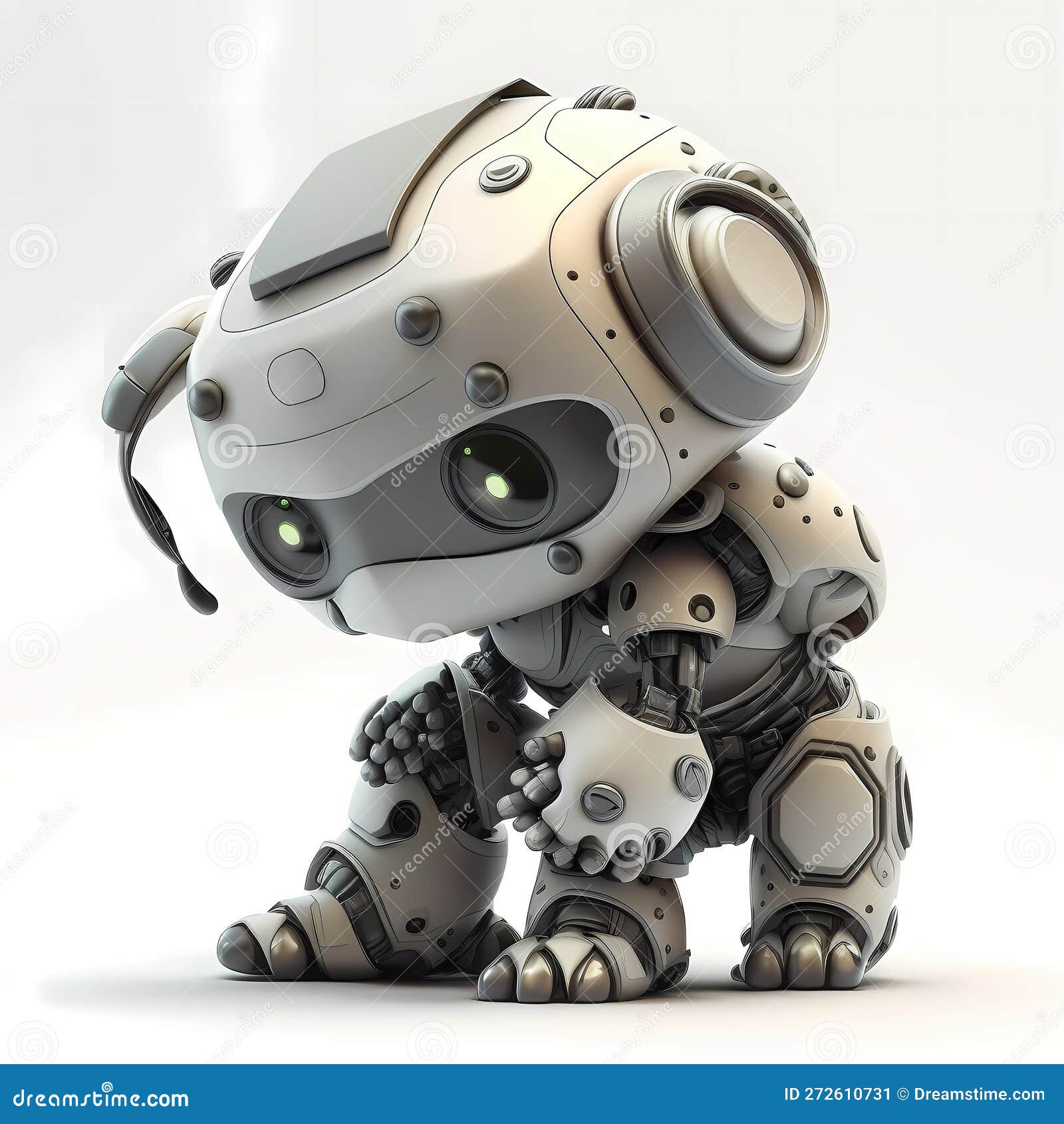 Tiny Smart AI Character. Generative AI Stock Illustration ...