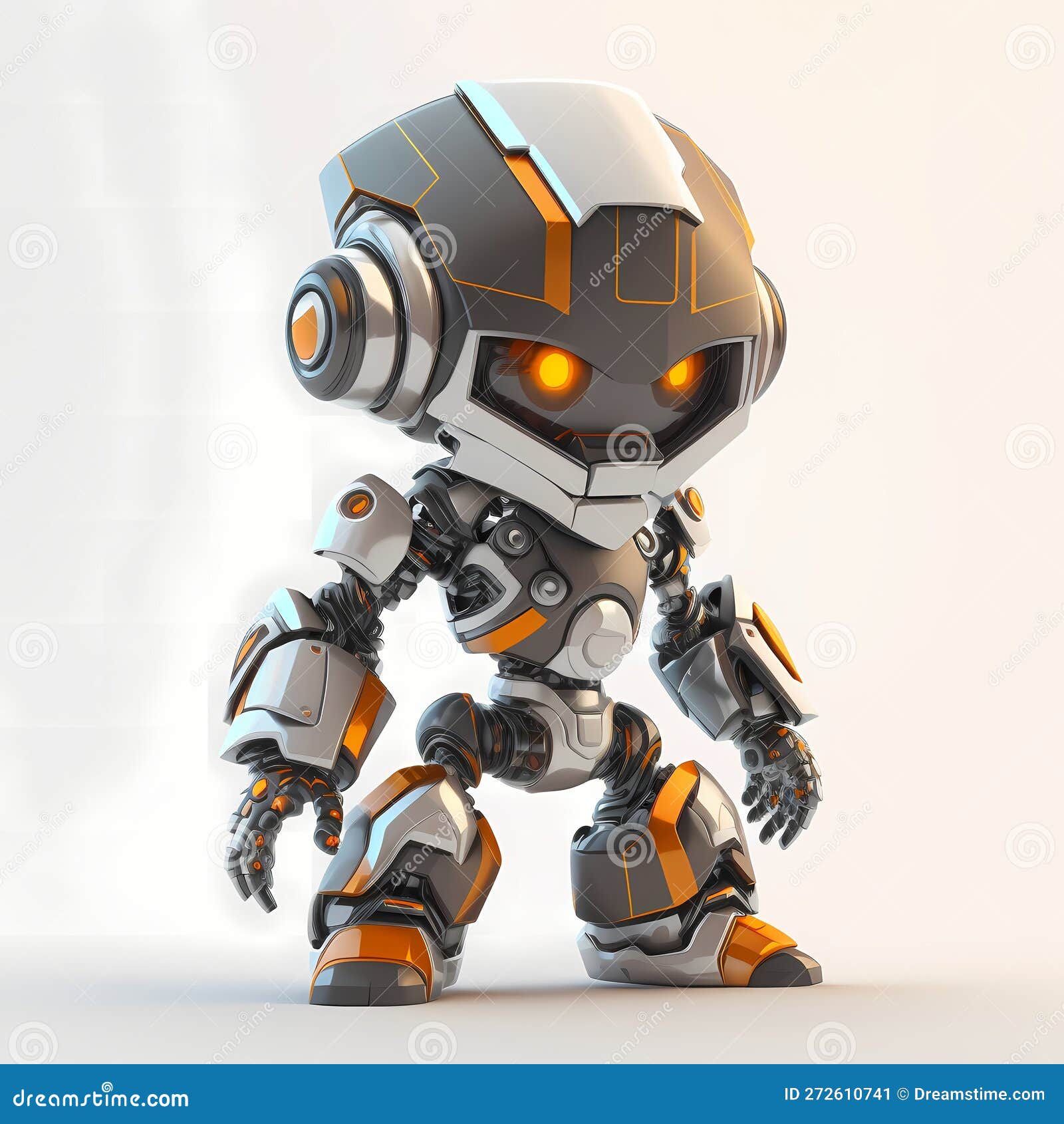 Tiny Smart AI Character. Generative AI Stock Illustration ...