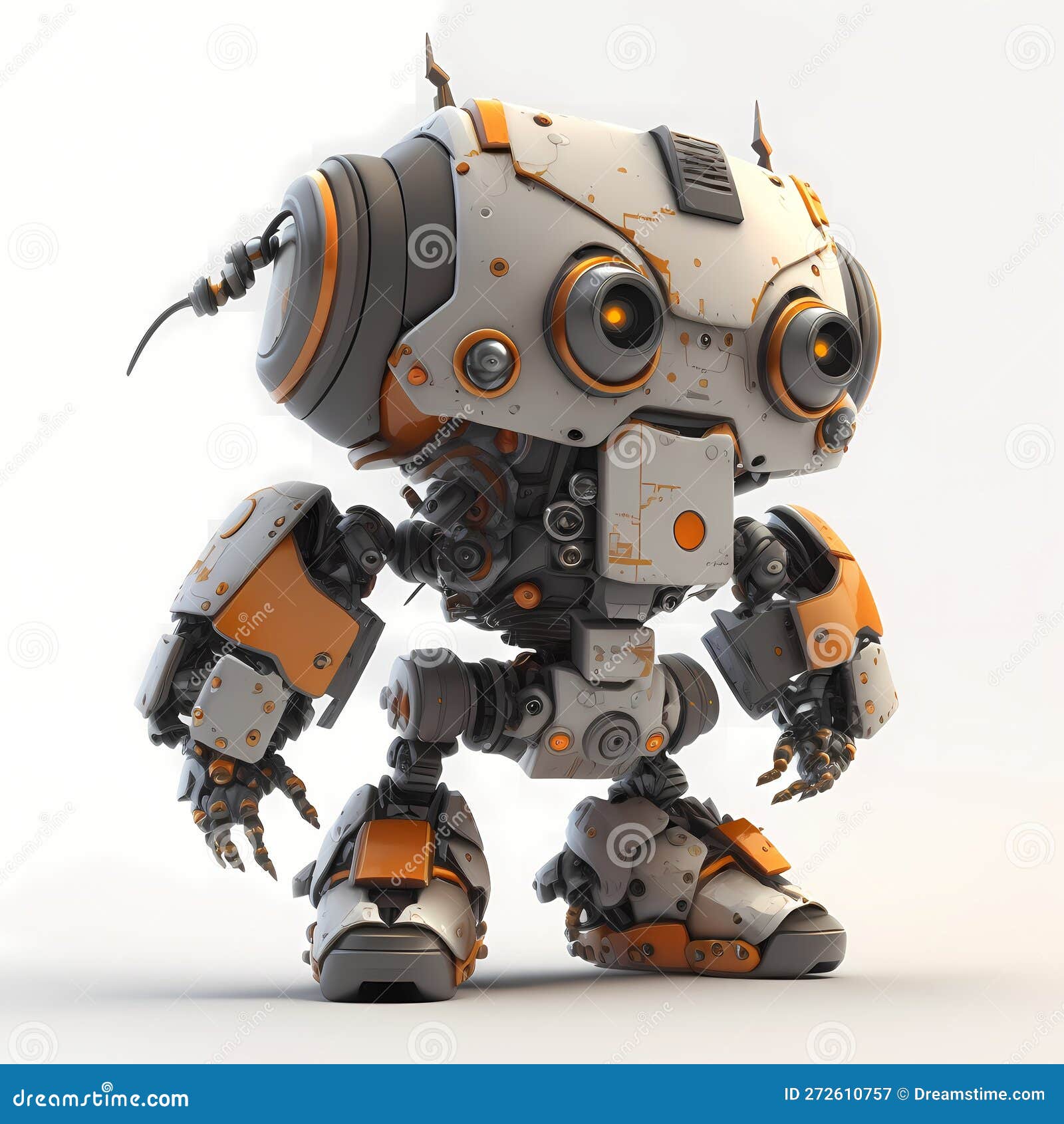 Tiny Smart AI Character. Generative AI Stock Illustration ...