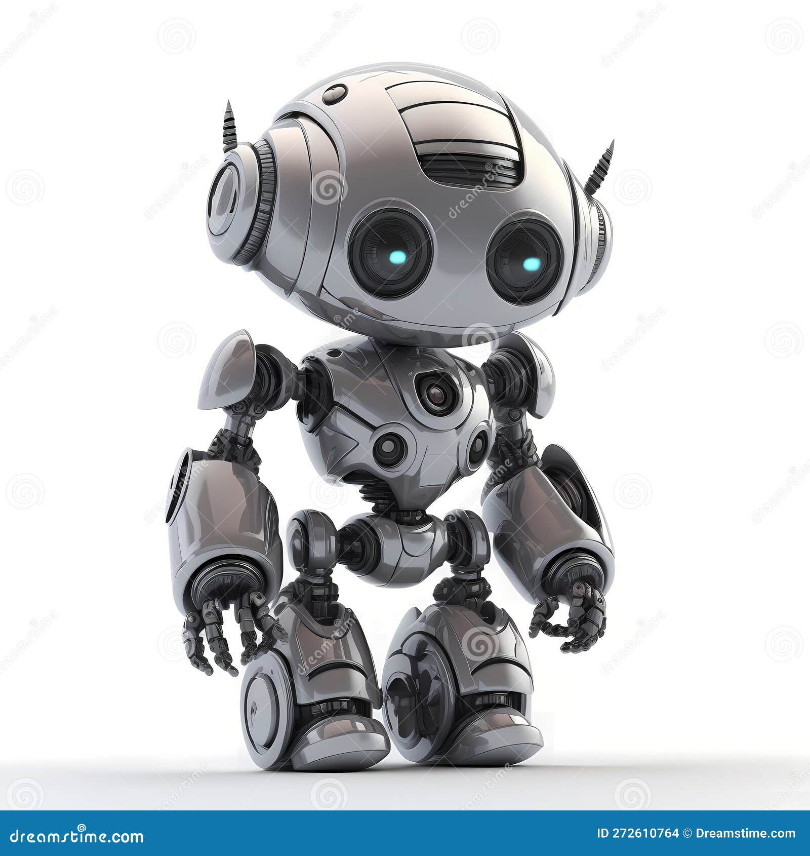 Tiny Smart AI Character. Generative AI Stock Illustration ...