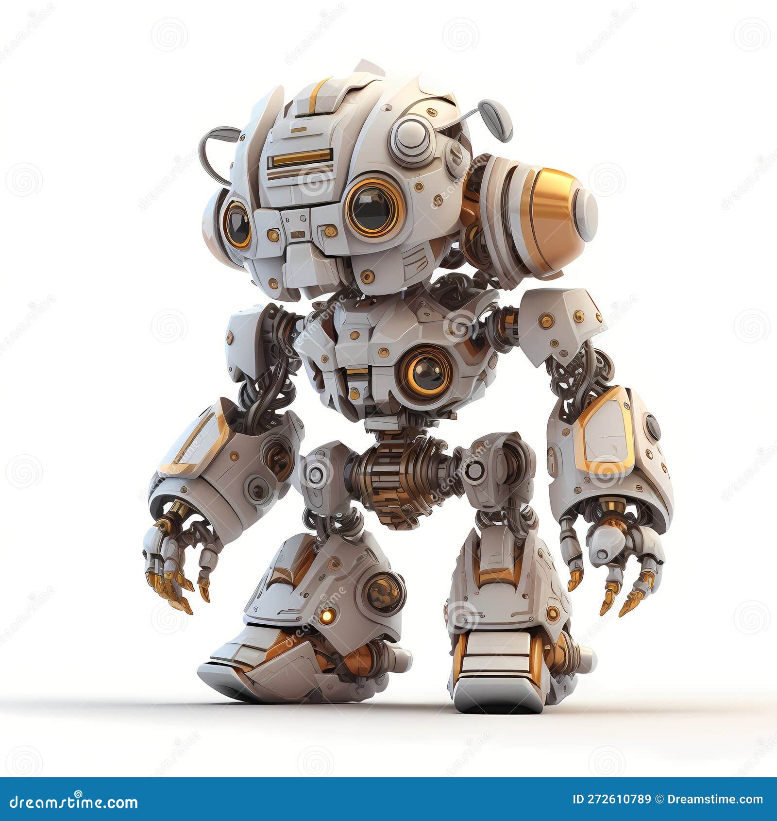 Tiny Smart AI Character. Generative AI Stock Illustration ...