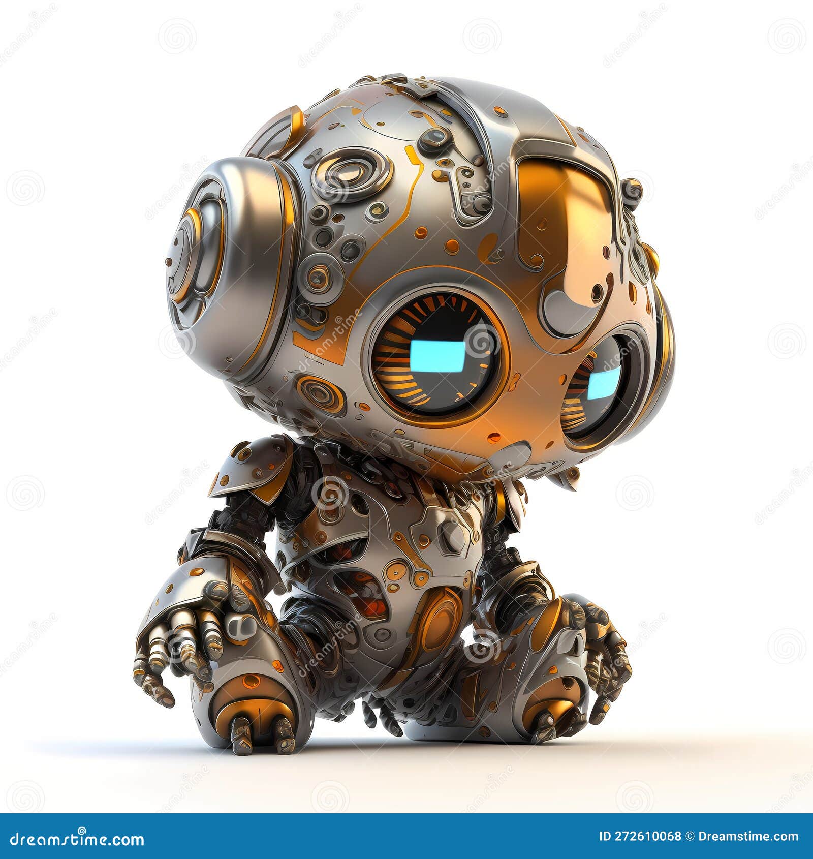 Tiny Smart AI Character. Generative AI Stock Illustration ...