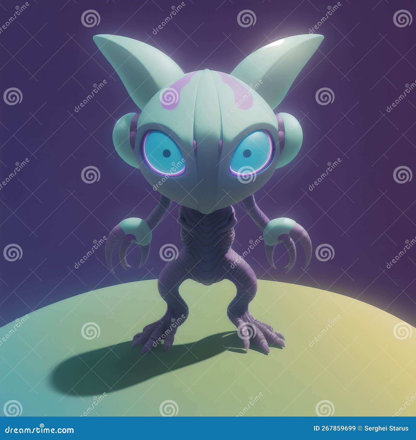 Tiny Space Creature Figurine, Both Charming and Unsettling. AI ...