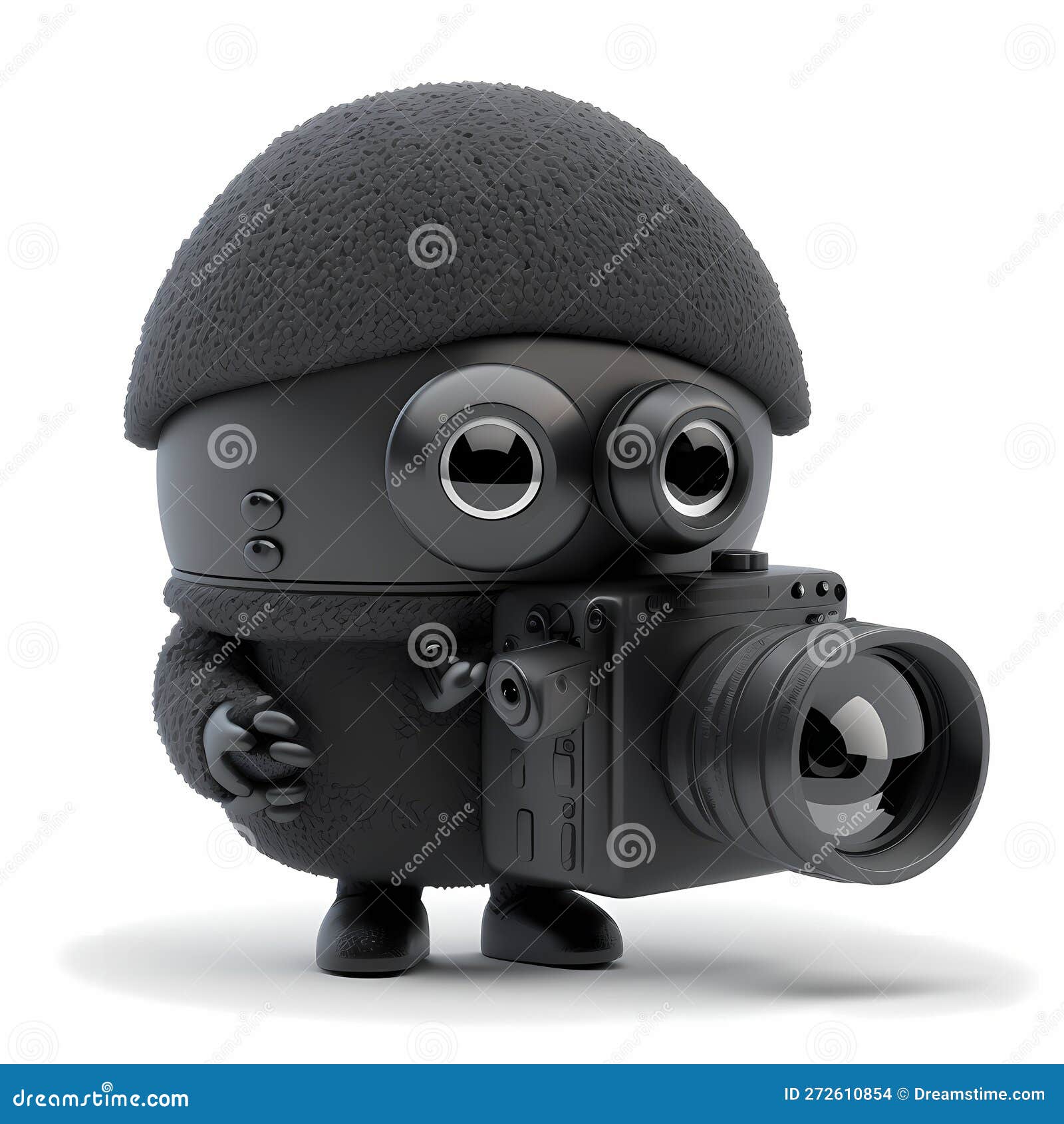 Tiny Spy Camera Character. Generative AI Stock Illustration ...