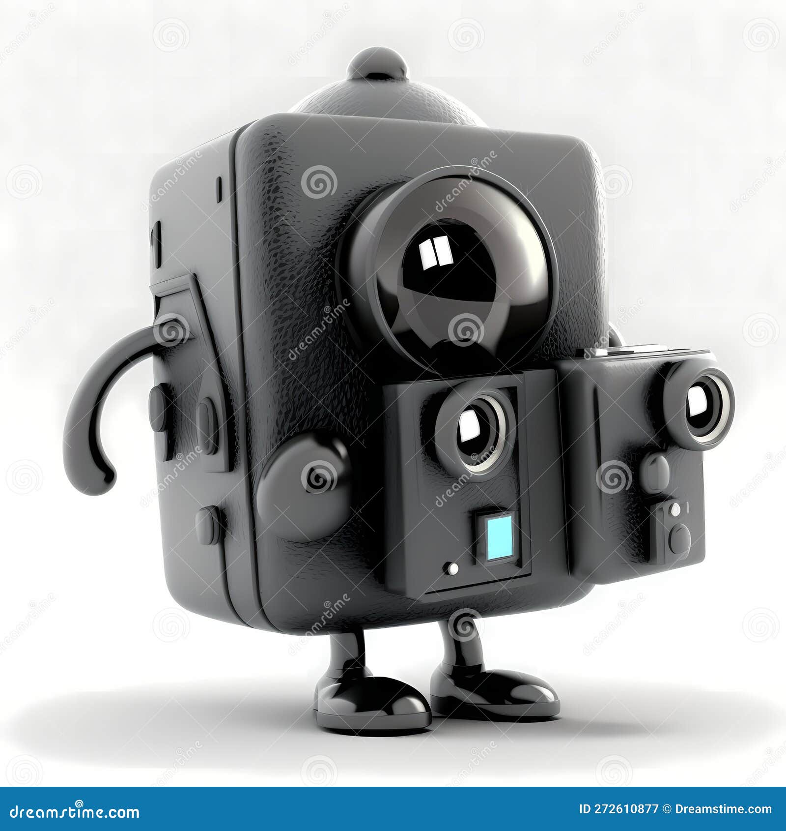 Tiny Spy Camera Character. Generative AI Stock Illustration ...