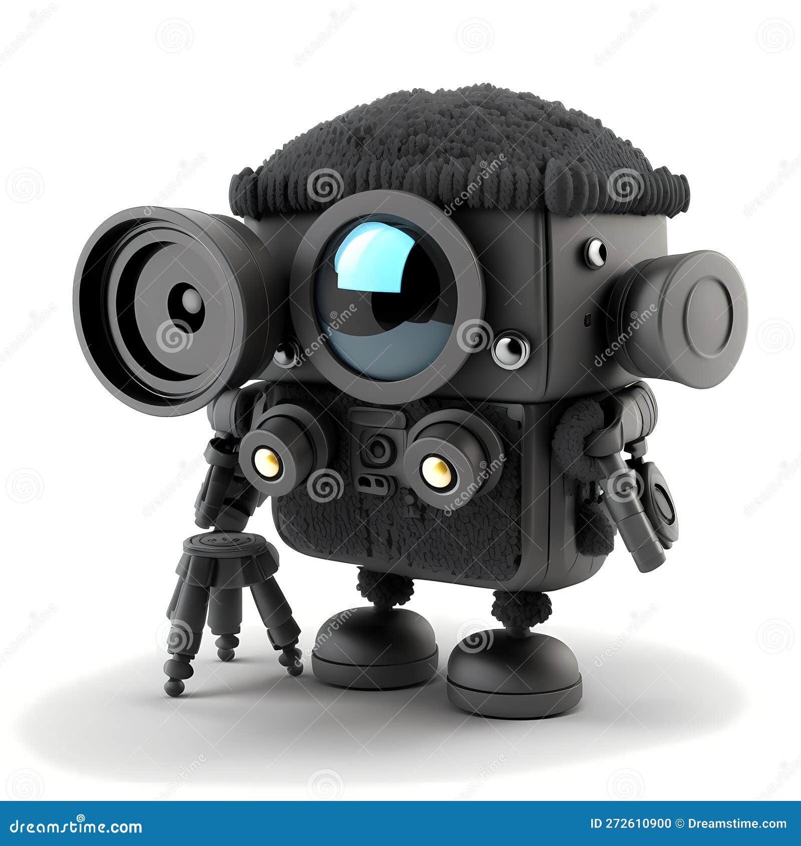 Tiny Spy Camera Character. Generative AI Stock Illustration ...