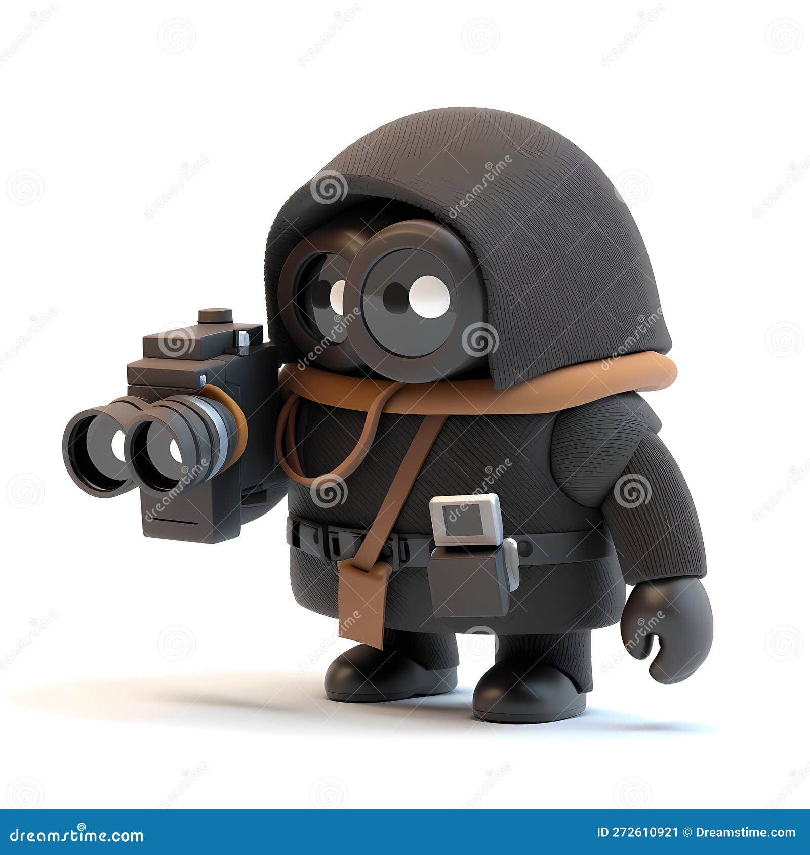 Tiny Spy Camera Character. Generative AI Stock Illustration ...
