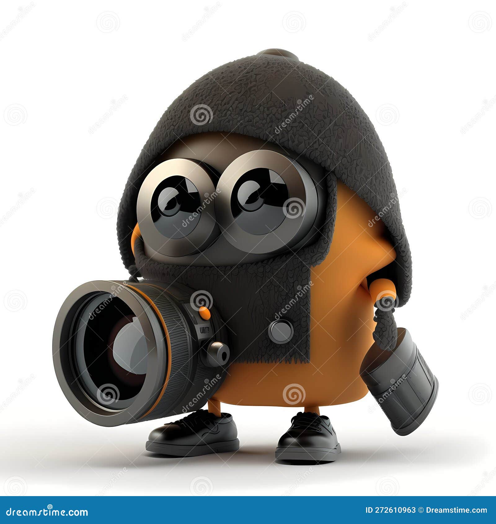 Tiny Spy Camera Character. Generative AI Stock Illustration ...